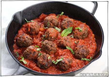 Vegan Italian Meatballs (Seitan) • It Doesn't Taste Like Chicken