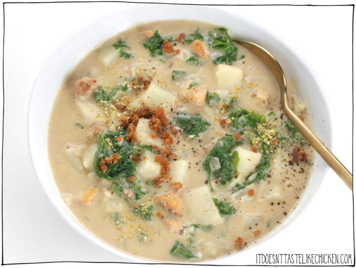 Vegan Zuppa Toscana • It Doesn't Taste Like Chicken