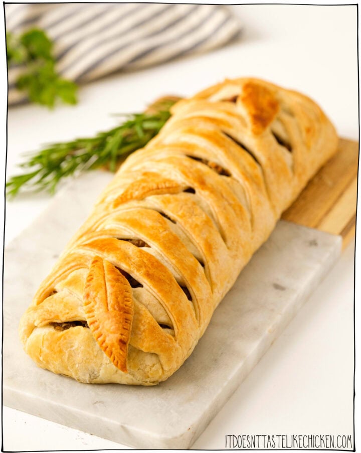 Puff Pastry Wrapped Lentil Loaf - it doesn't taste like chicken