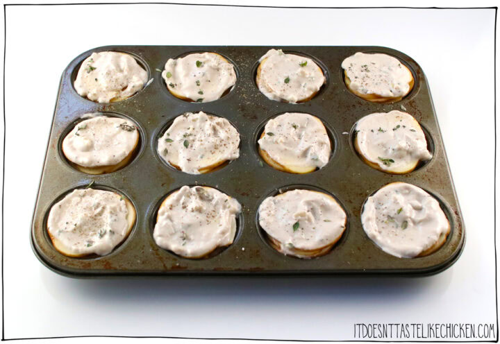 Vegan Potato Stacks (Muffin Tin) • It Doesn't Taste Like Chicken